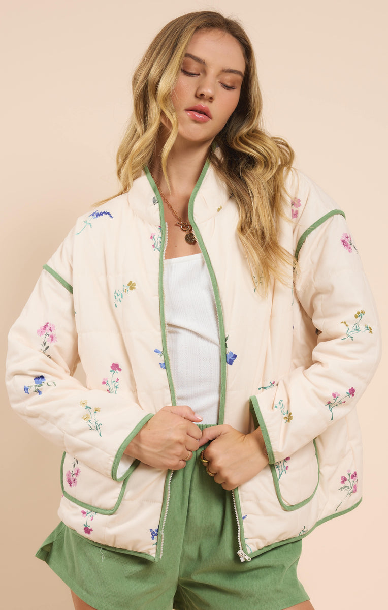 Fair Weather Quilted Zip up Jacket – LaRose & Co.
